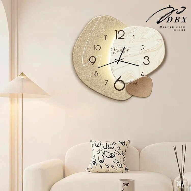 Настенные часы "Ши Гуан" CQB2346269353, дерево, хрусталь, 39x38 см