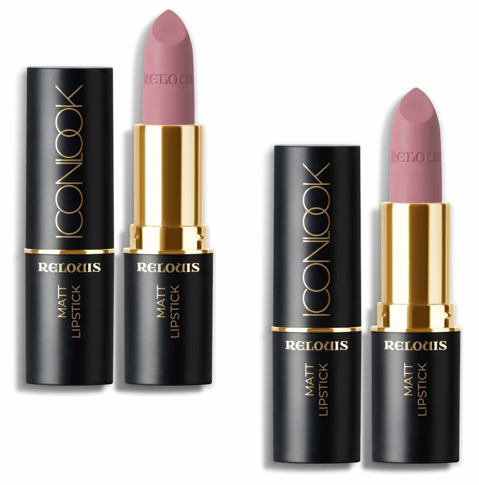 Помада матовая Relouis Icon Look тон 01 Perfect Nude , 2 шт
