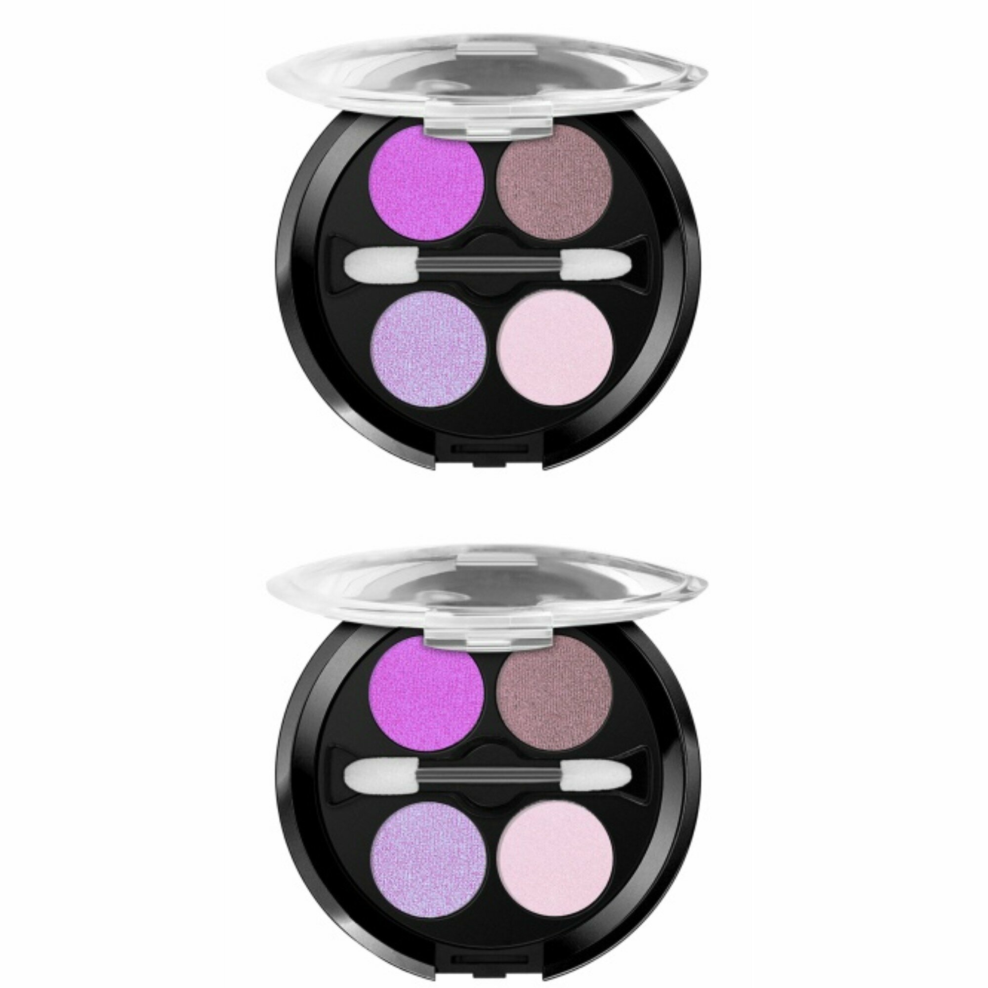 Тени для век BelorDesign, Палетка теней для век, Delicate, 4 цвета, тон 50 Пурпурно-розовые, 10 г, 2 шт