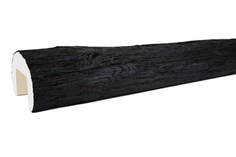 Балка из Полиуретана Уникс Ретро Р1 Венге Д3000хШ100хВ75 мм Полукруглая под Бревна.