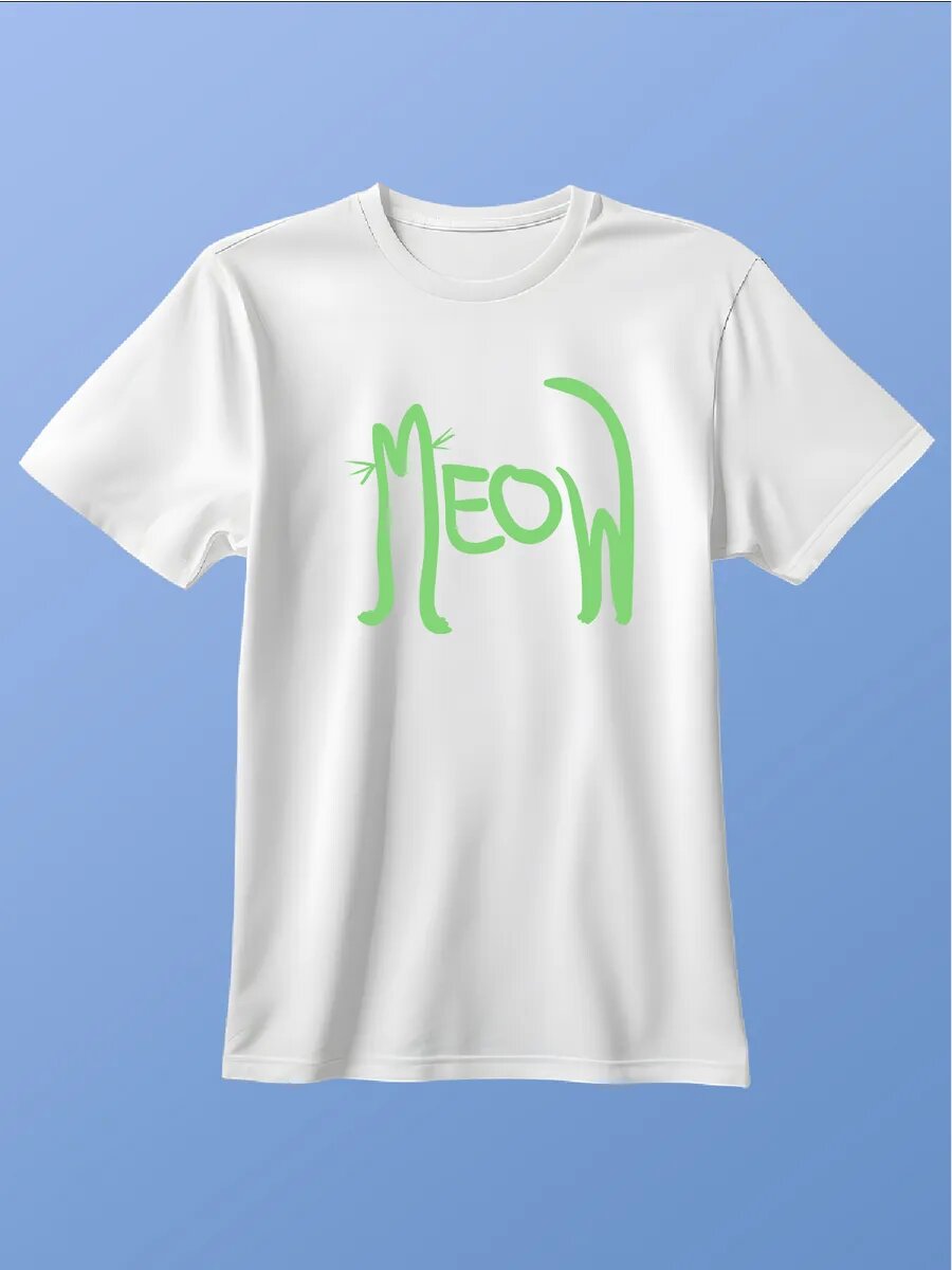 Футболка кот мяу