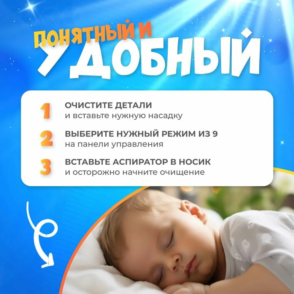Baby Аспиратор назальный детский электрический. Соплеотсос для новорожденных