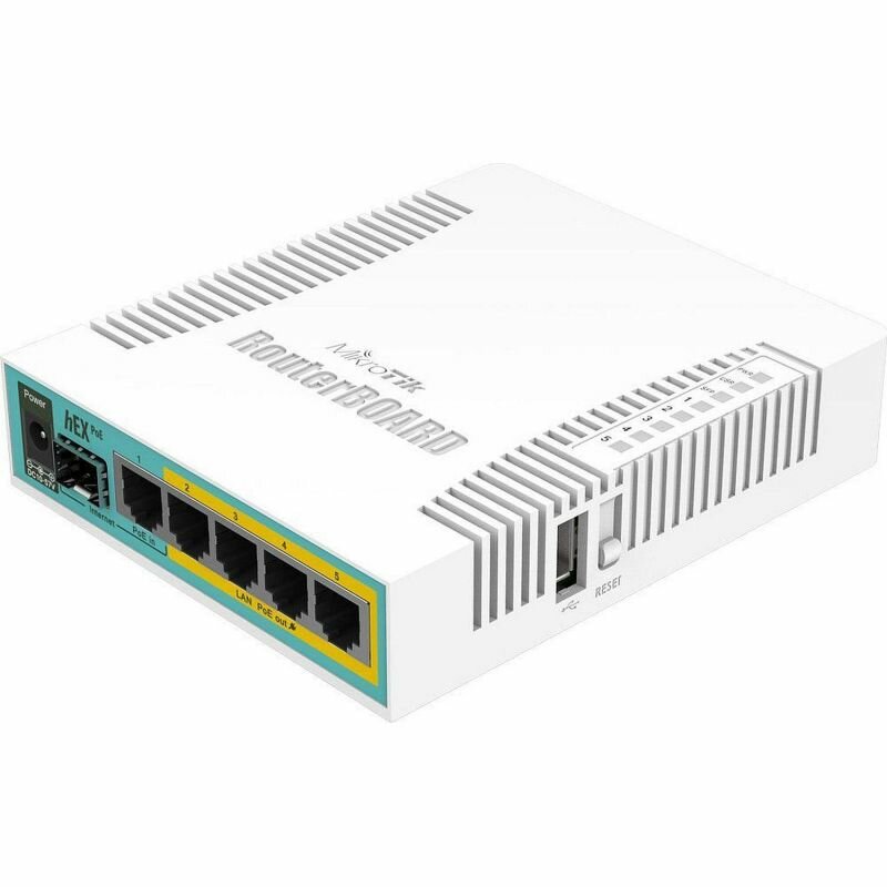 Маршрутизатор MikroTik hEX PoE (RB960PGS) 800MHz, 128MB, 5xGigabit LAN