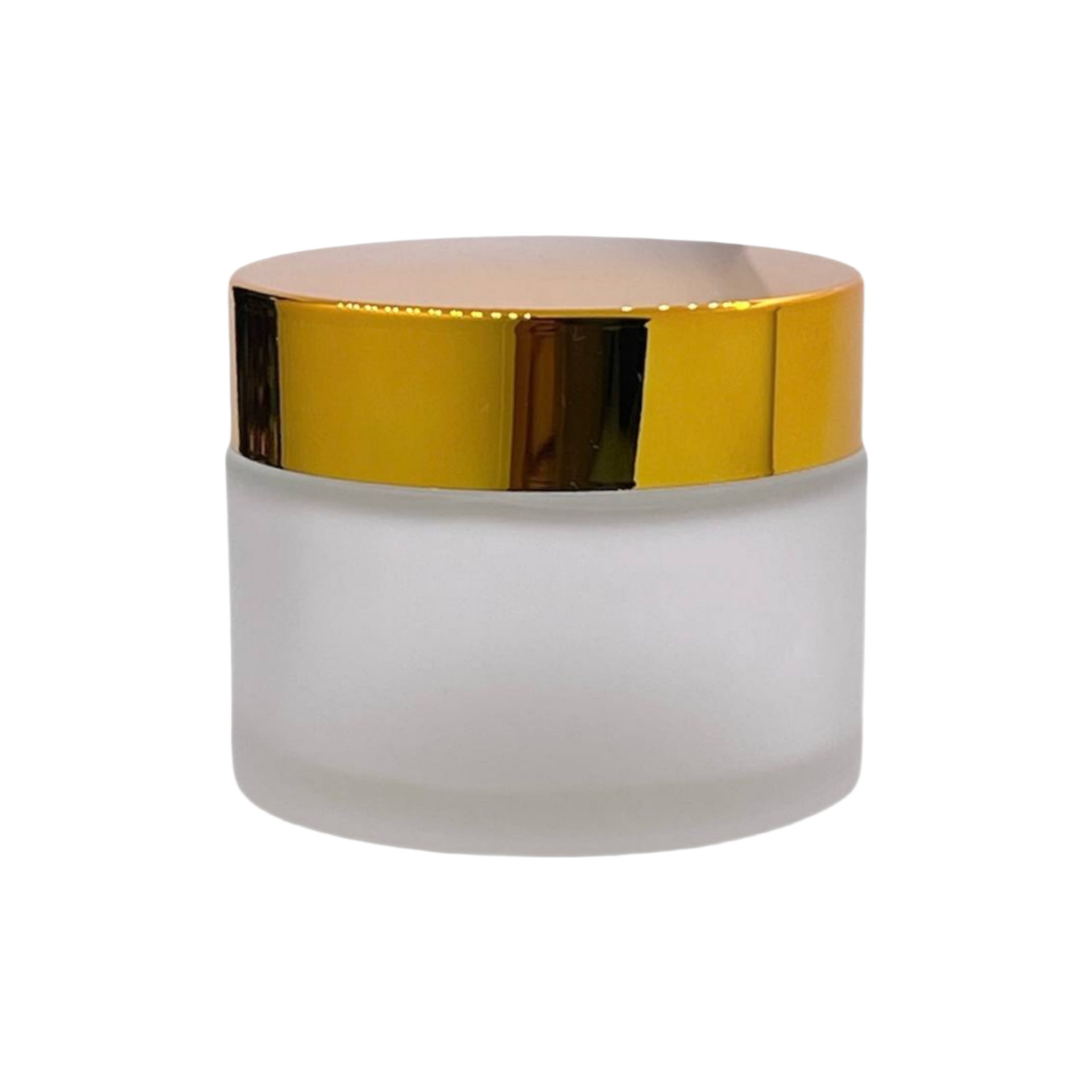 Набор баночек для косметики, 30 мл, 8 штук, белое матовое стекло, золотистая крышка с отсекателем