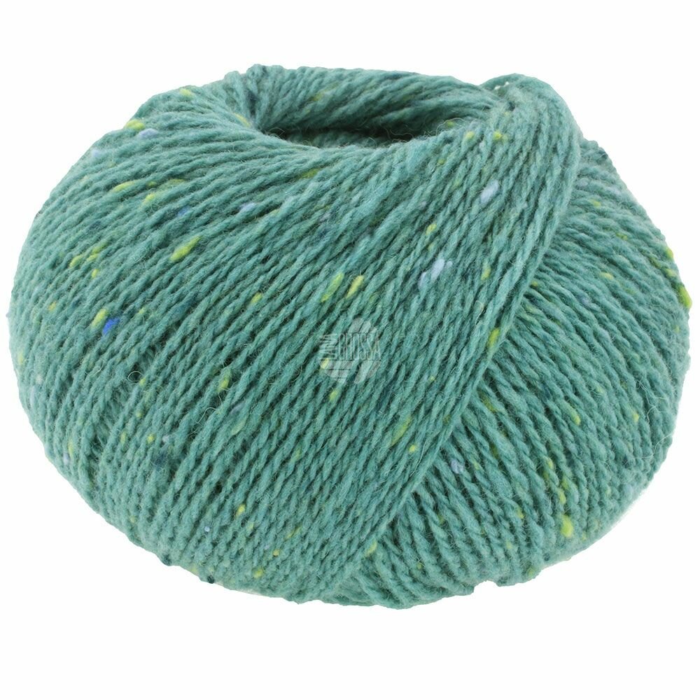 Пряжа для вязания Lana Grossa Country Tweed Fine (115 Dunkelt rkis meliert) 1 моток 50 г/180 м
