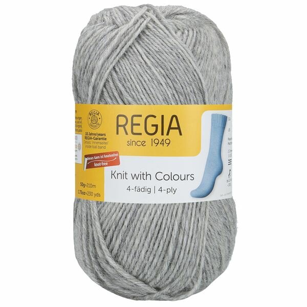 Носочная пряжа Regia 4-ply Uni (01991) 1 моток 50 г/210 м