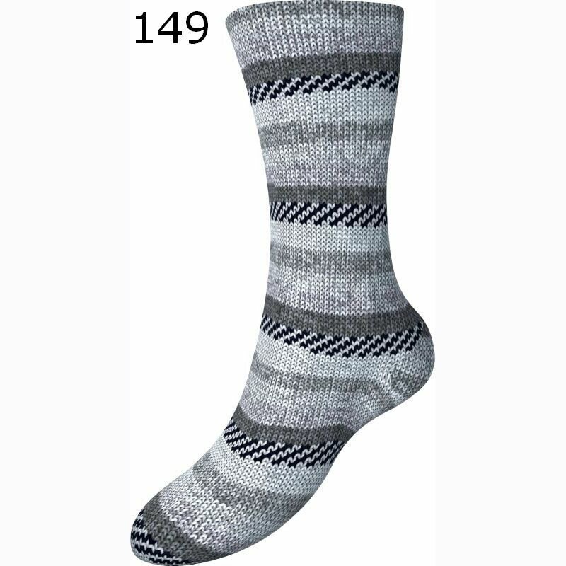 Носочная пряжа Austermann Fortissima Cotton Stretch Weekend 4-fach (149 Zartgrau) 1 моток 460 м/100 г