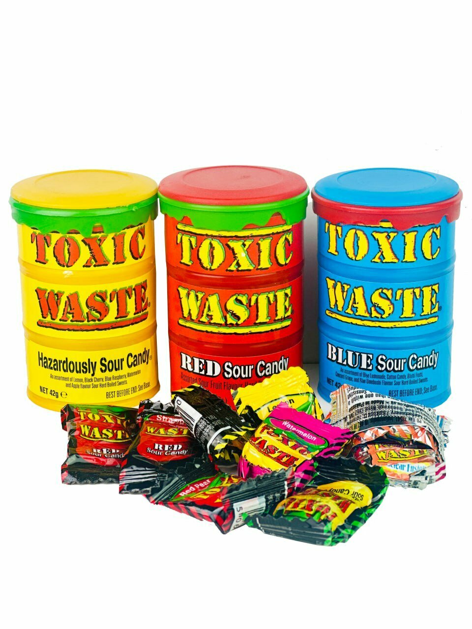 Самые кислые конфеты в мире toxic waste леденцы кислинка 3 шт