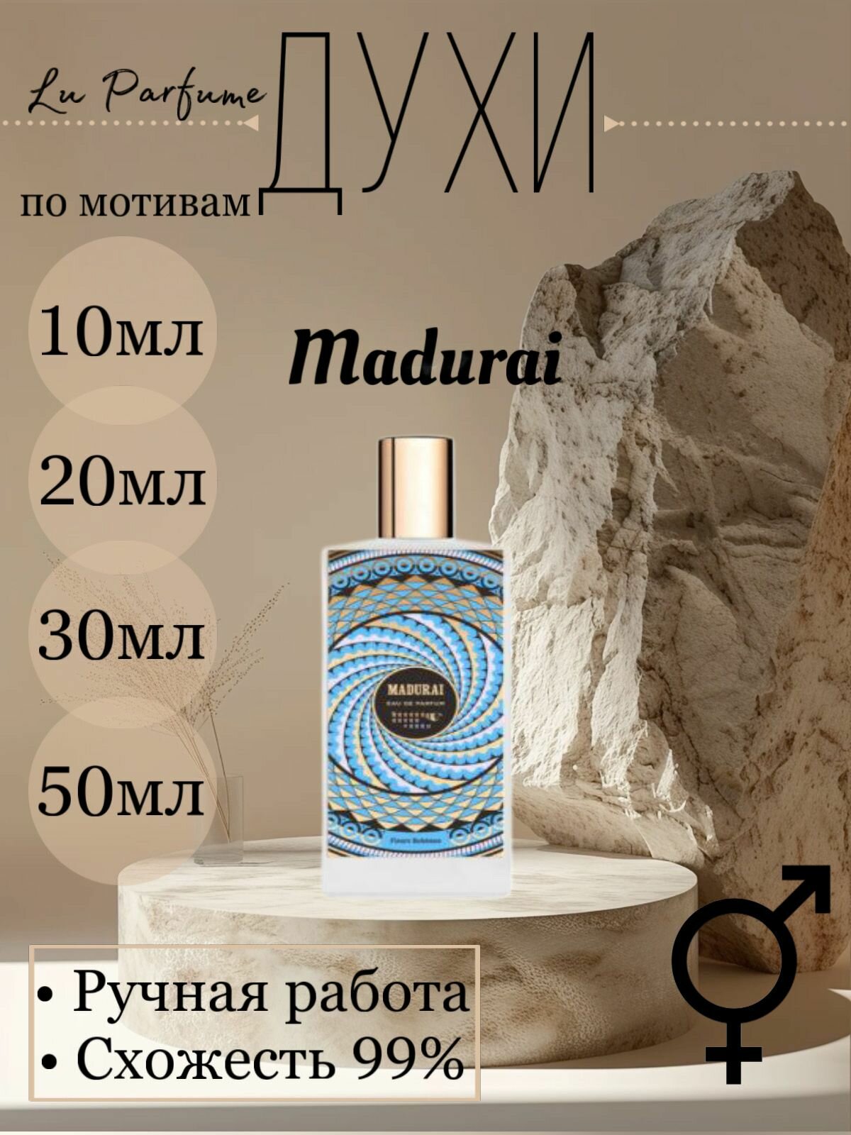 Духи ручной работы, по мотивам 'Madurai' , для мужчин и женщин Lu Parfume
