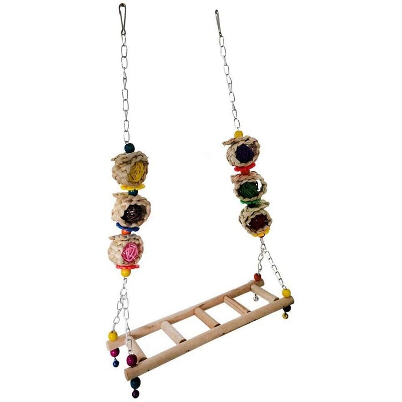 Куриные качели Деревянные игрушки для цыплят Подвесные, Куриные качели Деревянные красочные игрушки для цыплят Для дрессировки кур Птица Попугай