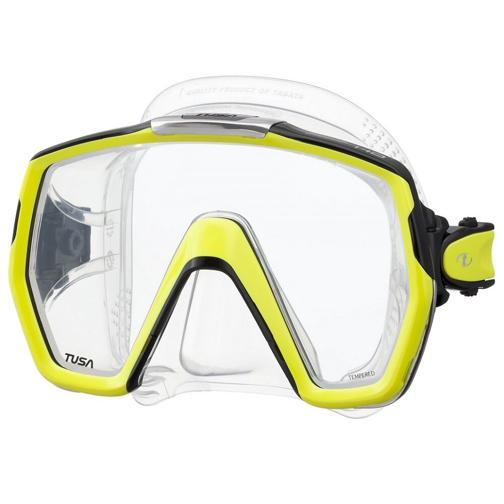 Маска для дайвинга TUSA M1001 Freedom HD прозрачный силикон, желтая рамка