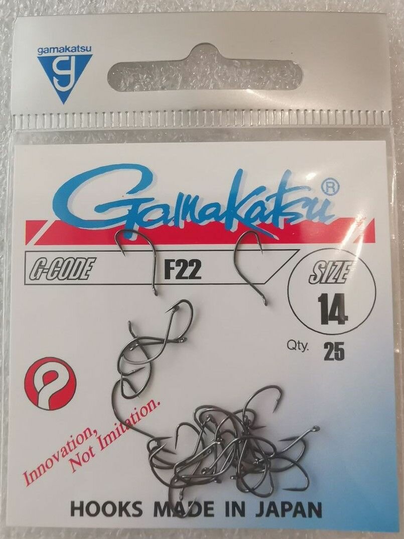 Крючок Gamakatsu F22 №14 (25шт) (LS-3524)