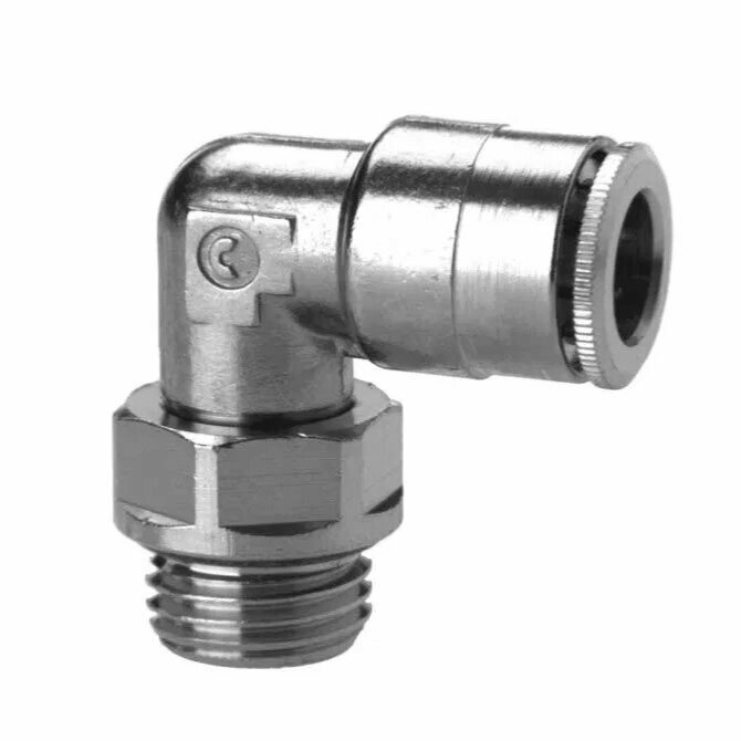 Фитинг пневматический Камоцци цанговый угловой поворотный 4мм М5 Camozzi 6522