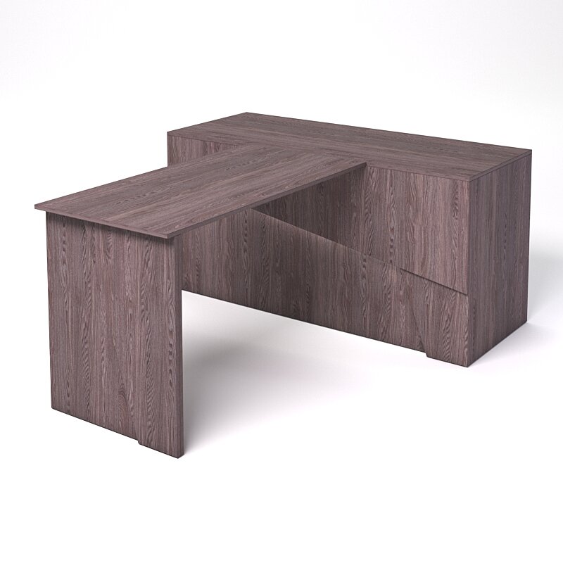 Стол руководителя №1 с приставкой брифингом, Ясень Анкор. Производитель товара - компания Westcom.