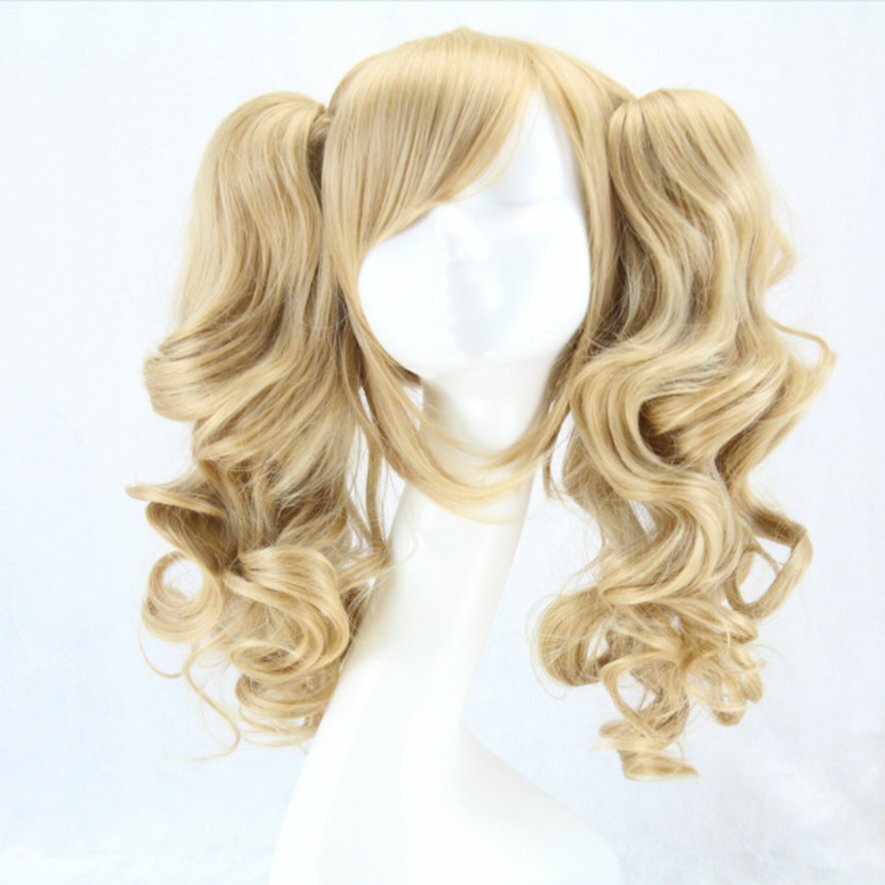 Европейский и американский аниме парик для косплея парик из высокотемпературного шелка подходит для любой формы лица парик для косплея смешанного золотого цвета