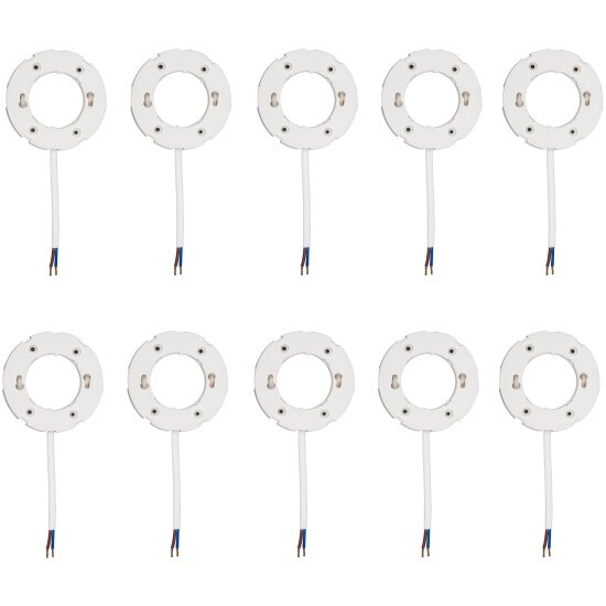 Патрон пластиковый 10 шт для лампы на цоколе GX 53 Uniel ULH-GX53-Plastic-10cm SET10 POLYBAG