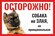 Табличка на забор "Злая собака", предупреждающая, ПВХ 3 мм, УФ печать, размер 17...