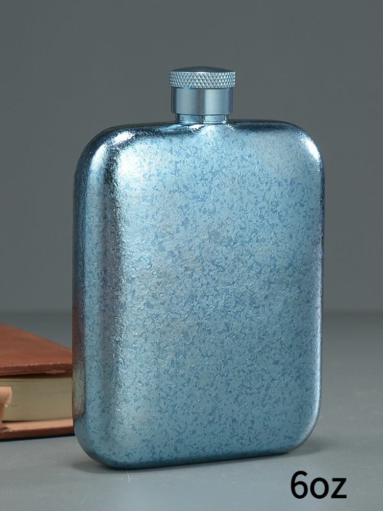 Титановая фляга для алкоголя компактная дорожная фляжка в квадратном дизайне (для водки, виски, коньяка)