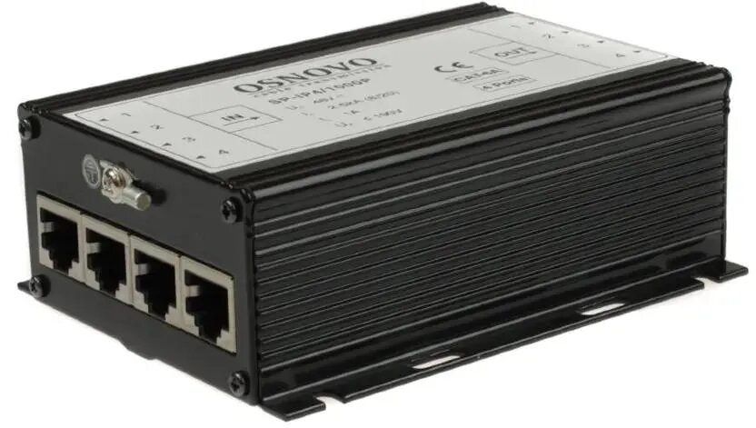 SP-IP4/1000P / Грозозащита RJ-45 OSNOVO SP-IP4/1000P, черный