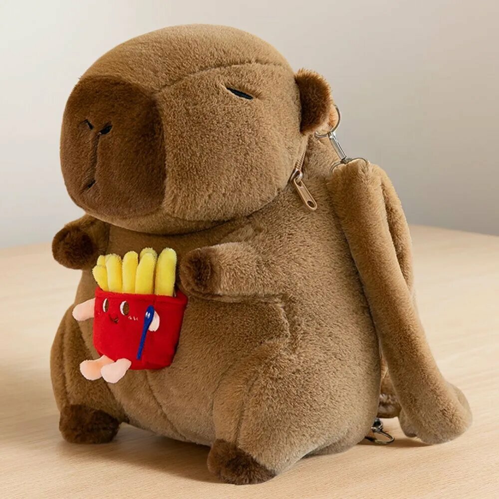 Рюкзак-плюшевый игрушка капибары, плюшевый рюкзак для школьников и детей