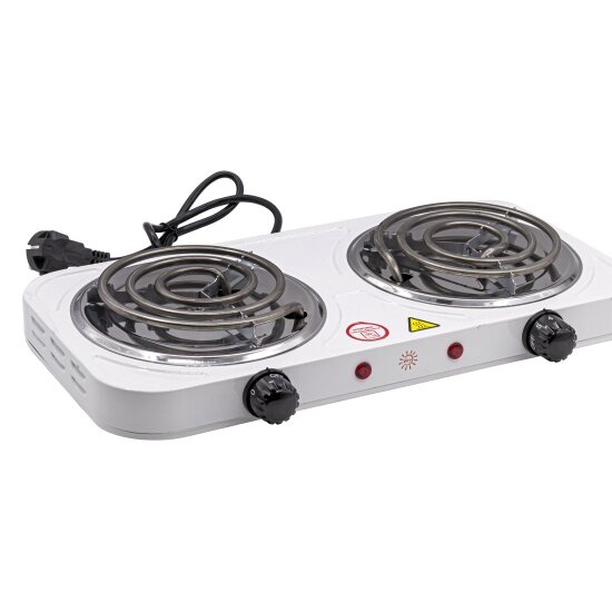 Very Плита электрическая настольная 2-х конфорочная, спираль, 2000Вт 95-2-604