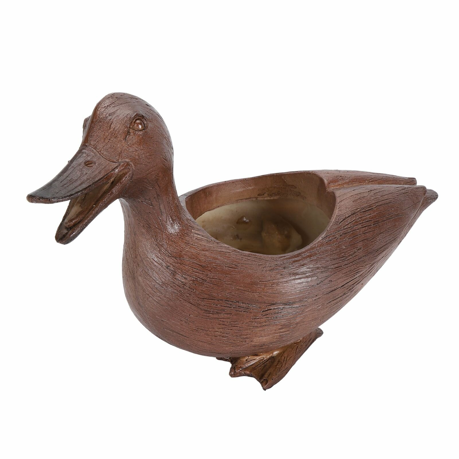 Декоративный горшок в форме уточки для сада