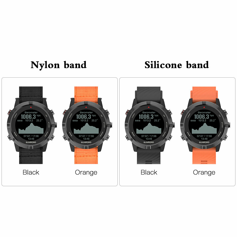 GPS спортивные часы-трекер фитнеса с монитором сердечного ритма, водонепроницаемы до 100м, для бега, плавания, велоспорта и скалолазания