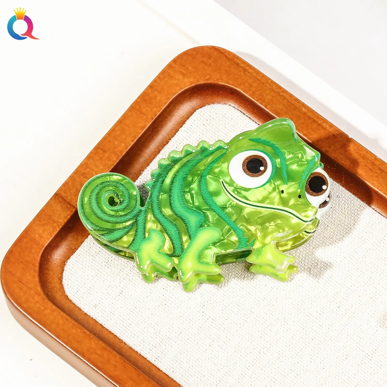 Заколка для волос Pascal Рапунцель, ящерица, акриловая заколка для волос с мультяшным динозавром, милая пластина, заколка для волос, заколка в виде акулы для девочек, аксессуары для волос