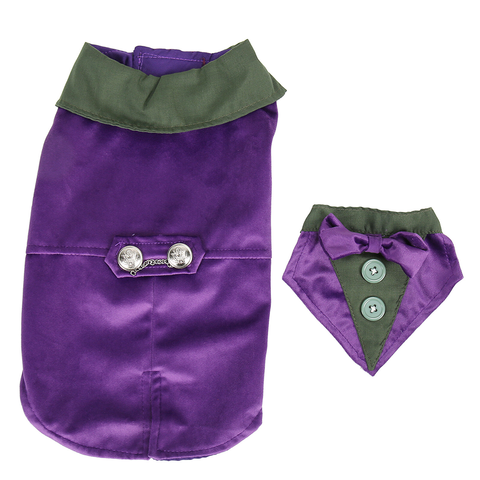 Смокинг для собак, милый, элегантный, модный, ретро, официальный, свадебный костюм для собак с галстуком-бабочкой для маленьких и средних собак и кошек, фиолетовый, размер XL