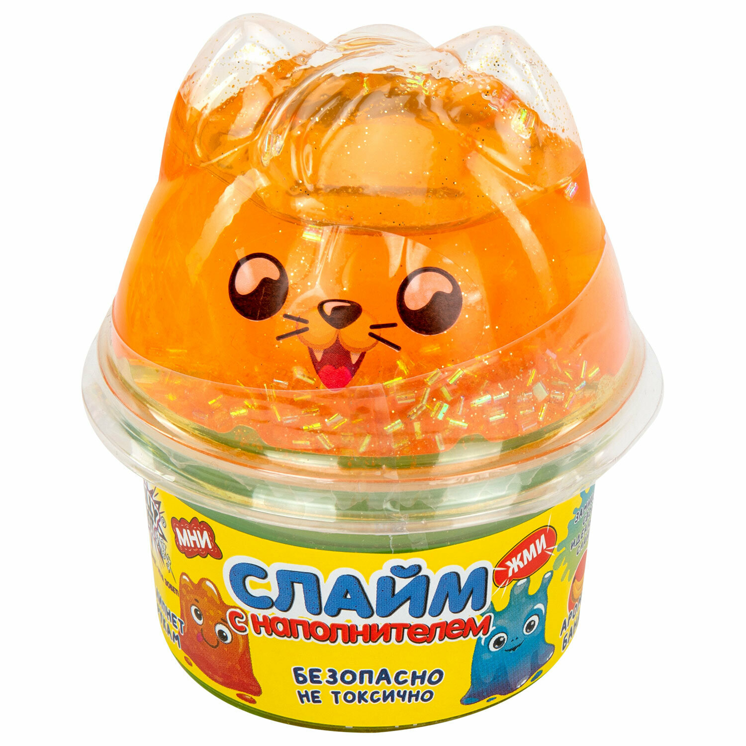 Упаковка 10 шт. Слайм с наполнителем, 200 г, ассорти 5 видов, JOLLY JOT (джолли джот), 665948