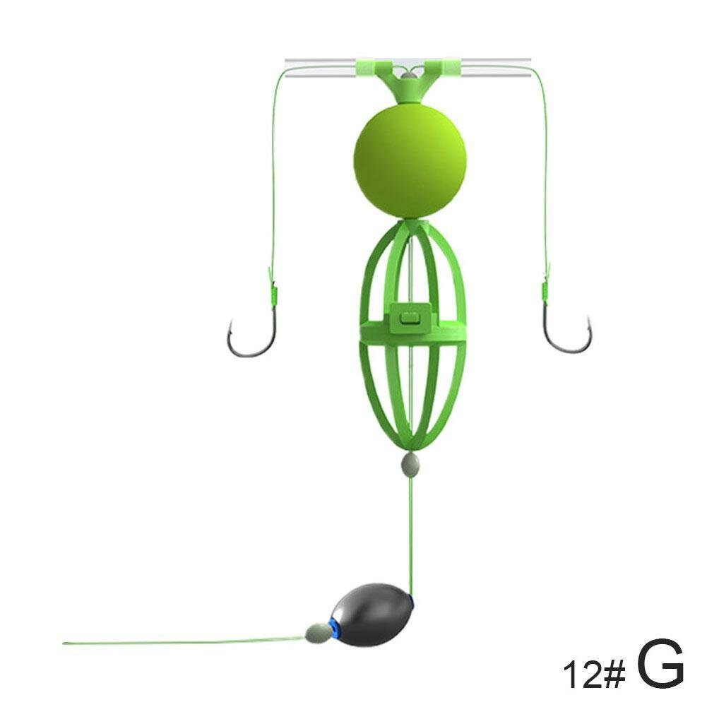 Поплавочный набор для ловли толстолобика и белого амура плавающая кормушка с двойными крючками, для донной и поплавочной снасти