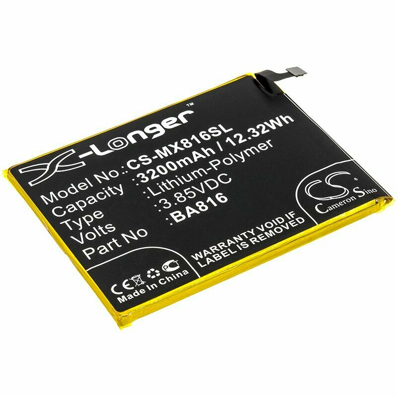 CS-MX816SL Категория Мобильный телефон, смартфон батарея Подходит для бренда Мейзу Подходит модель M816Q, V8, V8 Dual SIM TD-LTE 3200mAh / 12.32WhmAh 3.85V