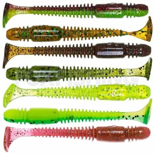 Силиконовая приманка Lucky John Tioga 2.9 MIX2 7.4см. 7шт.