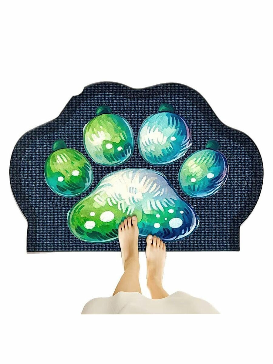 Коврики для ванной из шерстяной ткани, нескользящие, износостойкие, грязеотталкивающие, впитывающие коврики40x60