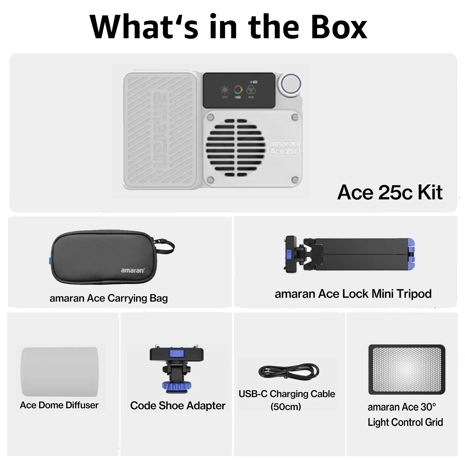 Amaran Ace 25c Kit Мини-светильник (Белый)