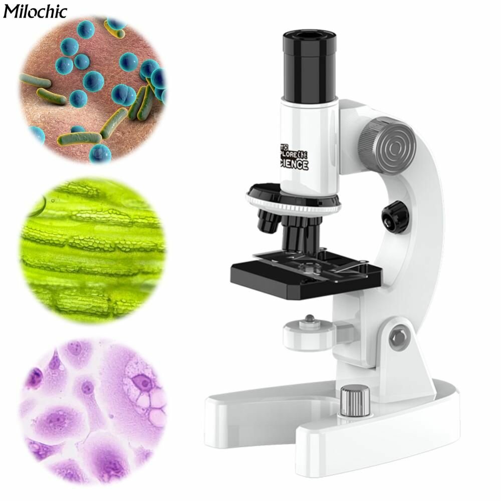 Иологический микроскоп 200X-4800X с набором предметных стекол для взрослых студентов