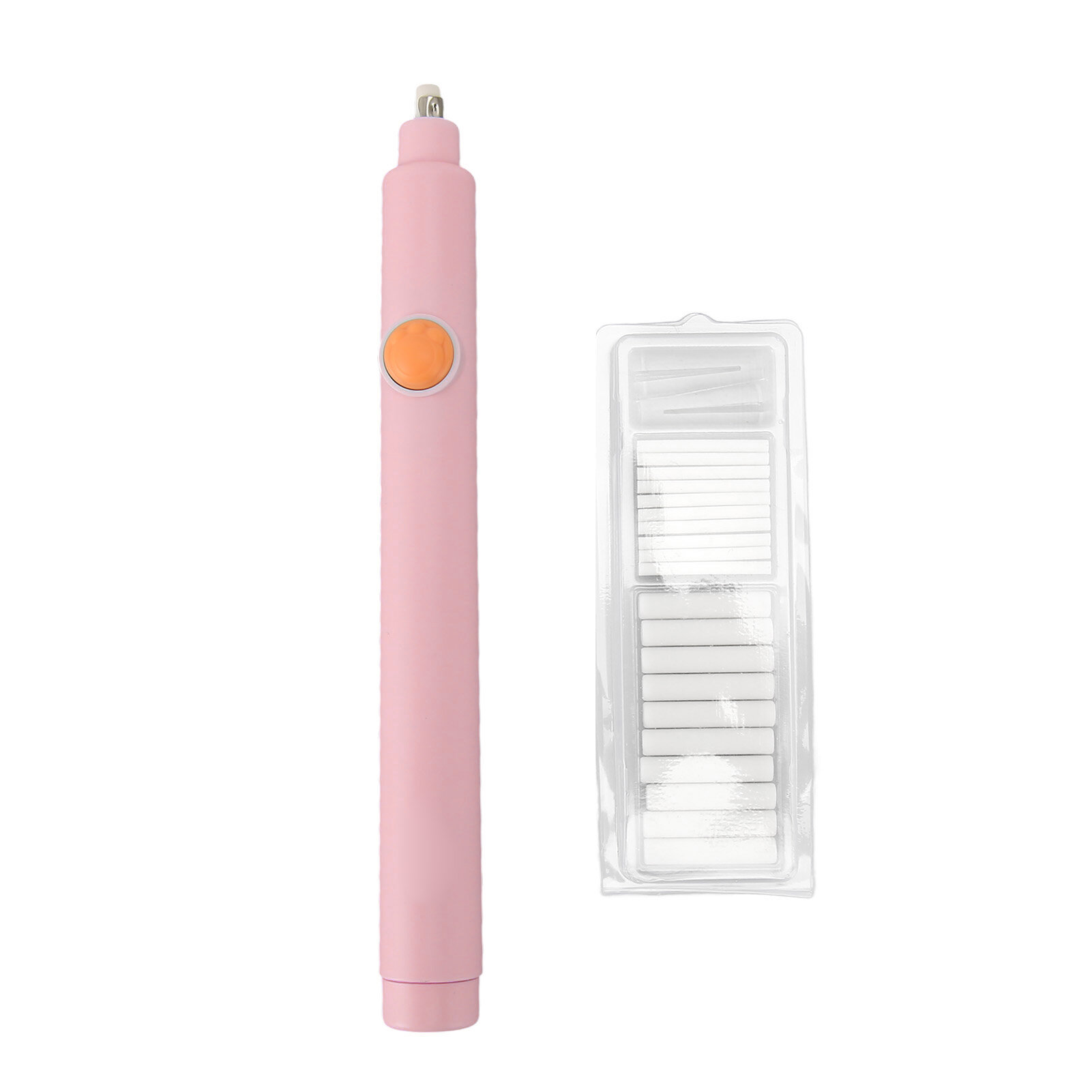 Ластик электрический, регулируемый, на батарейках AAA, с 20 стержнями, розовый (Roseate)