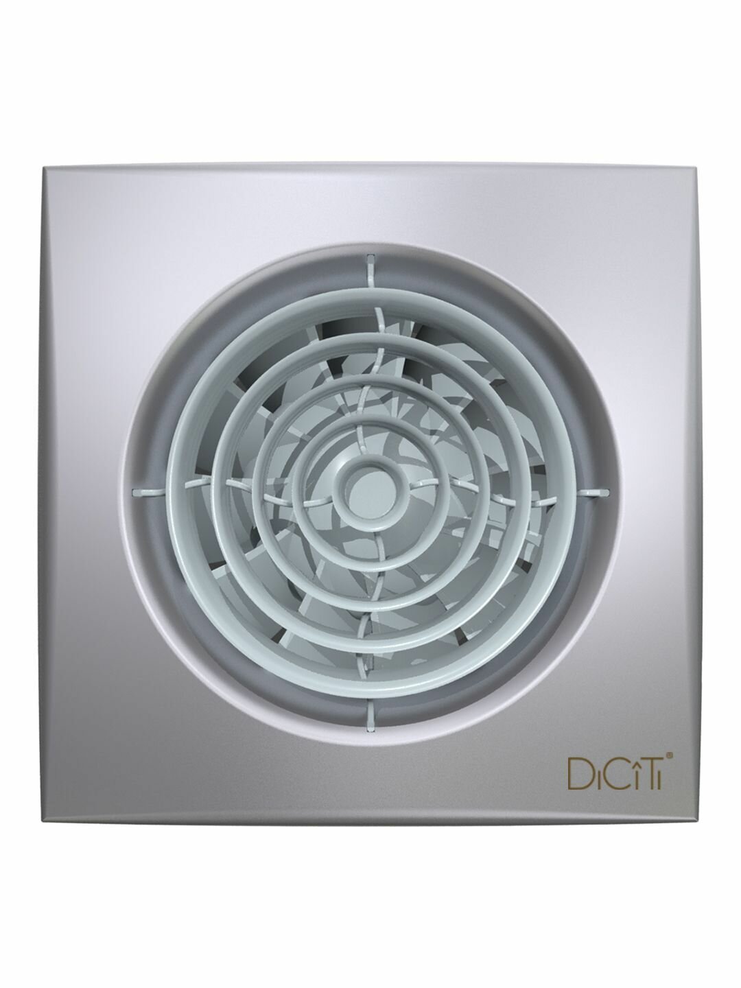 Вентилятор накладной AURA D125 обр. клапан Gray metal DICITI