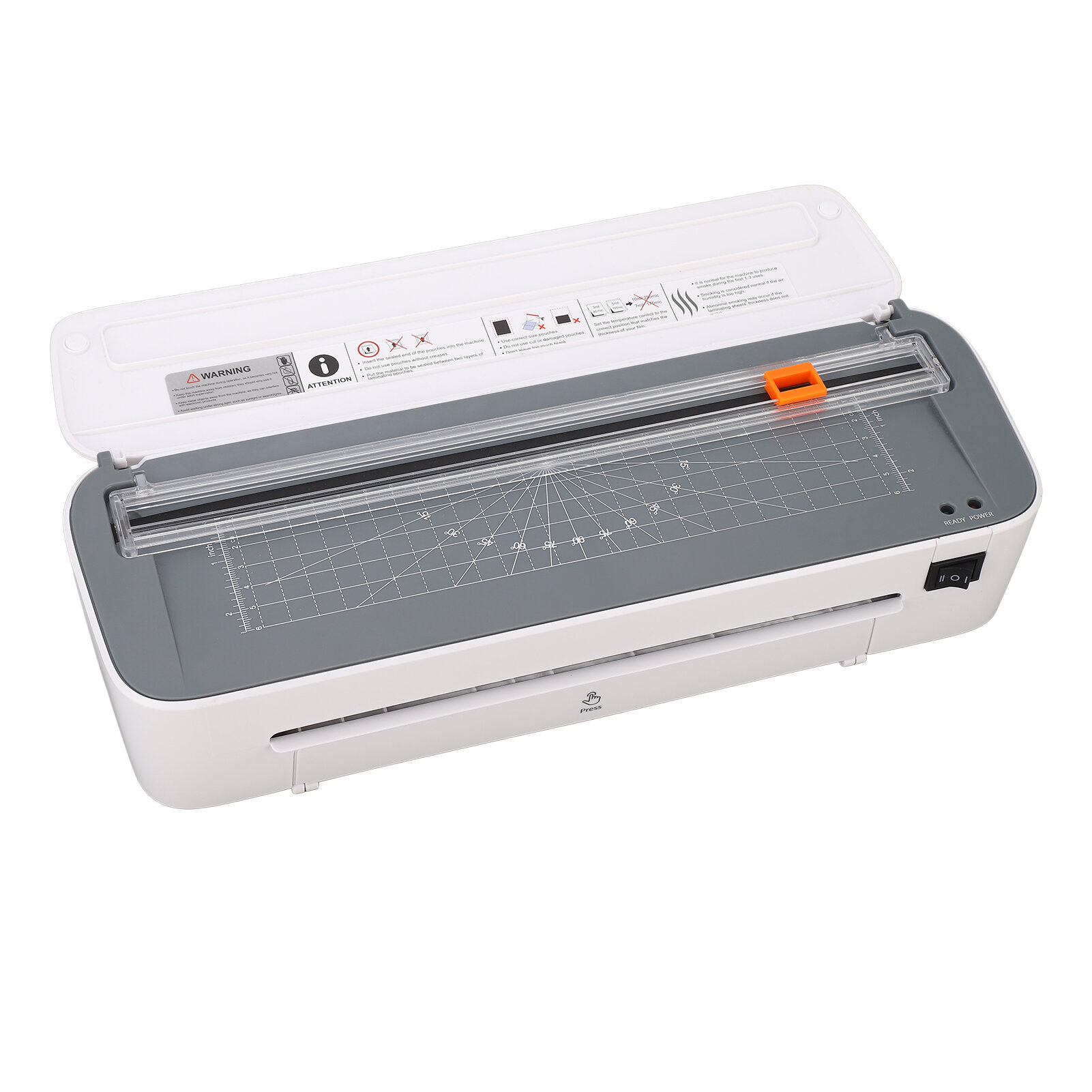 Ламинатор A4 Настольный термохолодный ламинатор для горячего и холодного ламинирования с резаком для бумаги Округлитель углов для офиса, школы, бизнеса, вилка европейского стандарта, 220‑240 В, 280 Вт