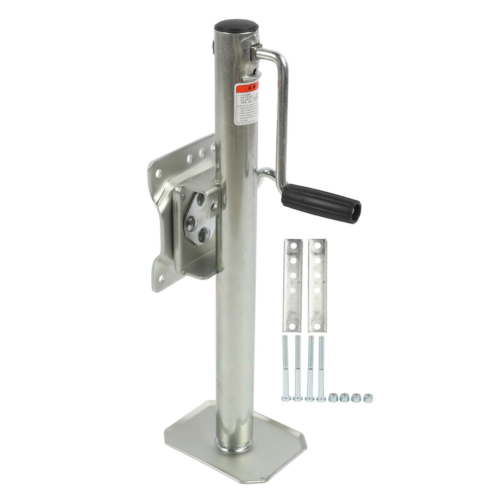 Регулируемый домкрат для прицепа грузоподъемностью 1200 фунтов с поворотной ручкой со стороны колеса, поворотный домкрат для прицепа с дышлом для квадроциклов, мотовездеходов, яхт, прицепов, автодомов, высотой 580–840 мм