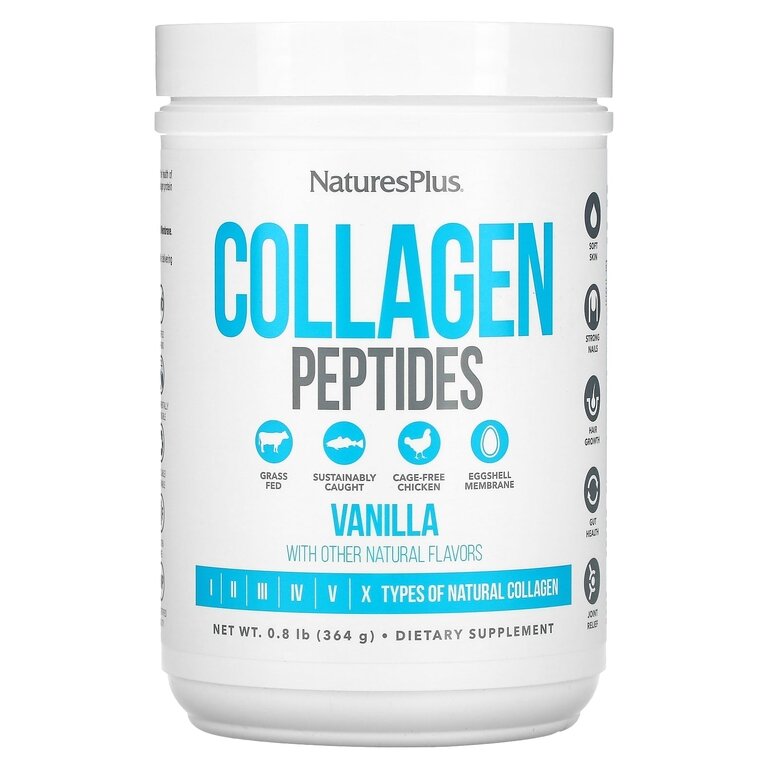 Natures Plus Collagen Peptides (Пептиды коллагена) 364 гр ваниль (NaturesPlus)