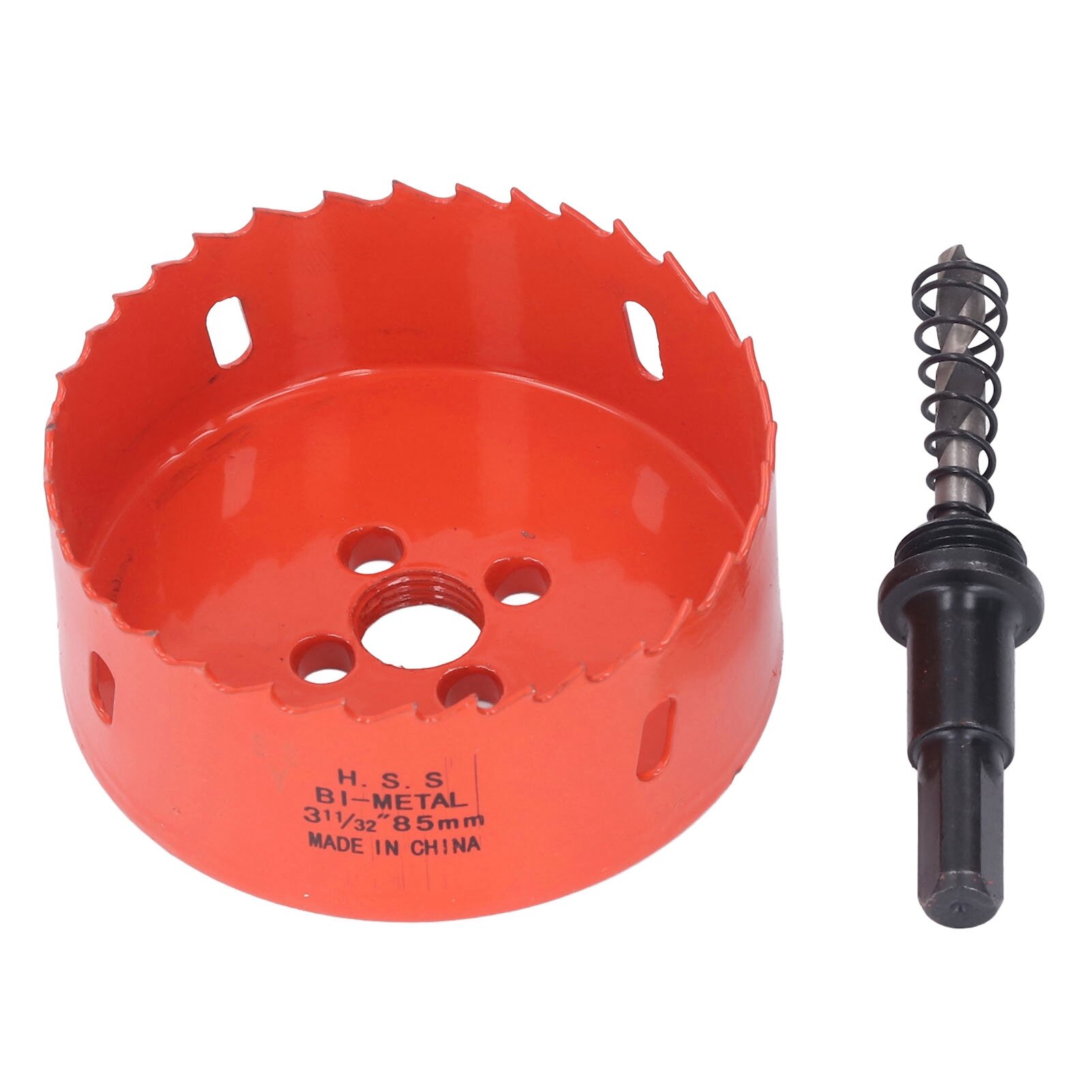 Коронка для резки по дереву, ПВХ, биметаллическая, быстрорежущая сталь, сверло с оправкой 85 мм / 3,35 дюйма