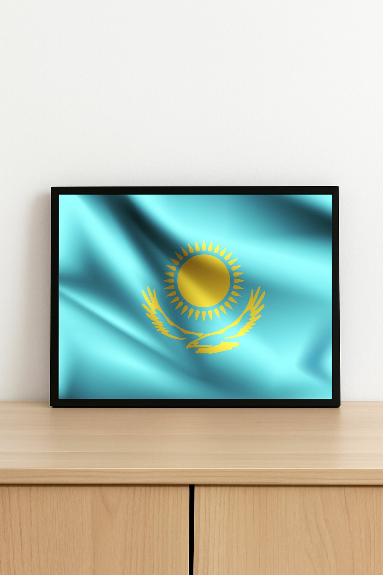 Постер Казахстан в Стеклянной Рамке