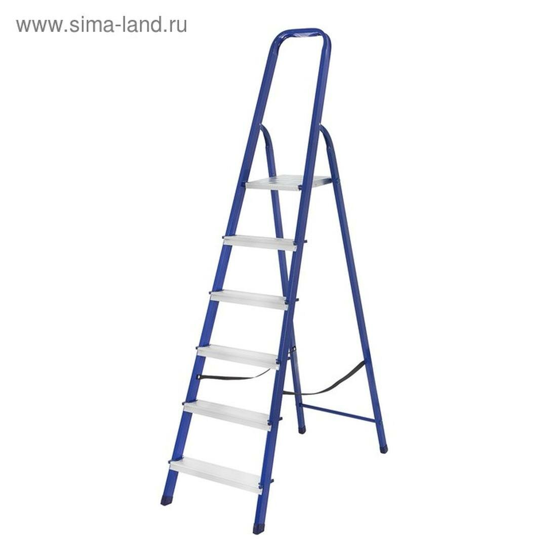 Стремянка тундра, металлическая комбинированная, 6 ступеней, 1240 мм