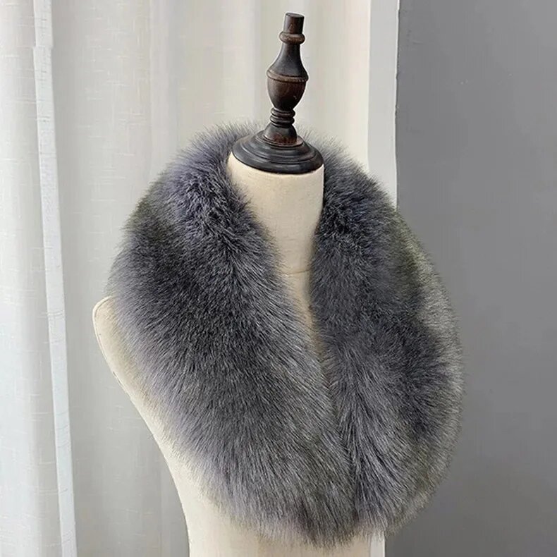 2025 унисекс фальшивый мех воротник для зимней куртки капюшон обрезка шеи теплее шарф обернуть 90 см YT28 вино роза красный,200,16, искусственный мех, полиэстер, полиэстер,90, темно-серый