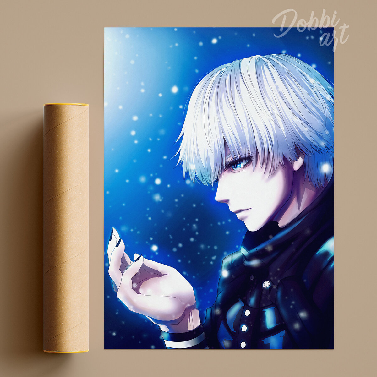 Постер Токийский гуль 50х70 см без рамы/ Tokyo Ghoul/ Кен Канеки/ Аниме, манга/ Постер для интерьера/ Декор на стену/ Постер для дома, офиса/ Плакат интерьерный/ Плакат Аниме/ Подарок парню/ Подарок девушке/ Картина для интерьера