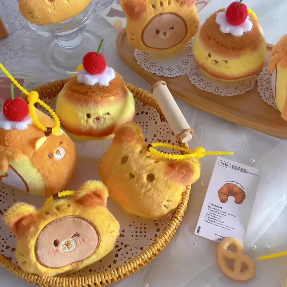 Мягкая игрушка, Торт с медведем, подушка, обнимашка, антистресс, подарок,10cm