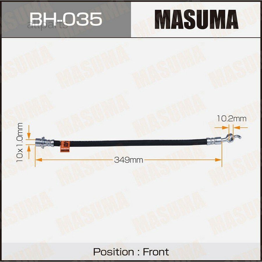 MASUMA BH-035 Шланг тормозной передн.