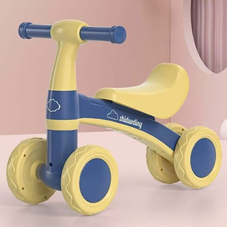 Детский балансировочный велосипед подходит для детей 1-3 лет, унисекс, Беговел детский, Желтый