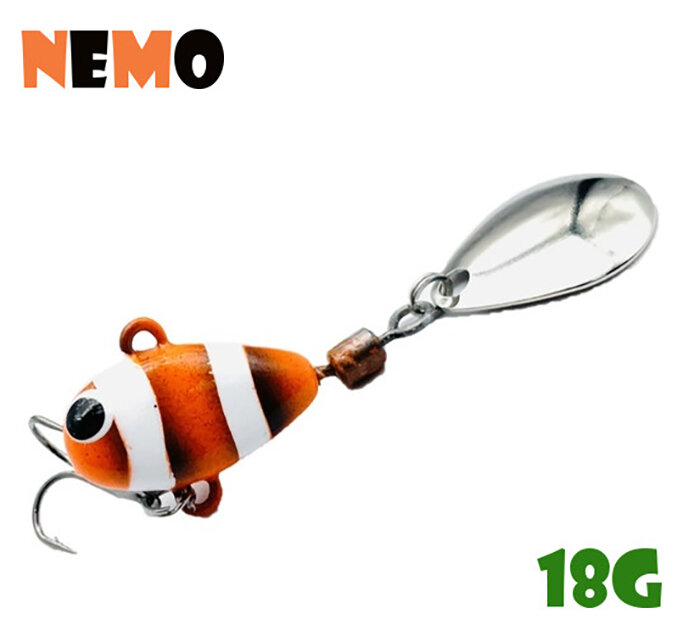 Блесна Тейл-Спиннер для рыбалки Uf-Studio Hurricane 18g #Nemo